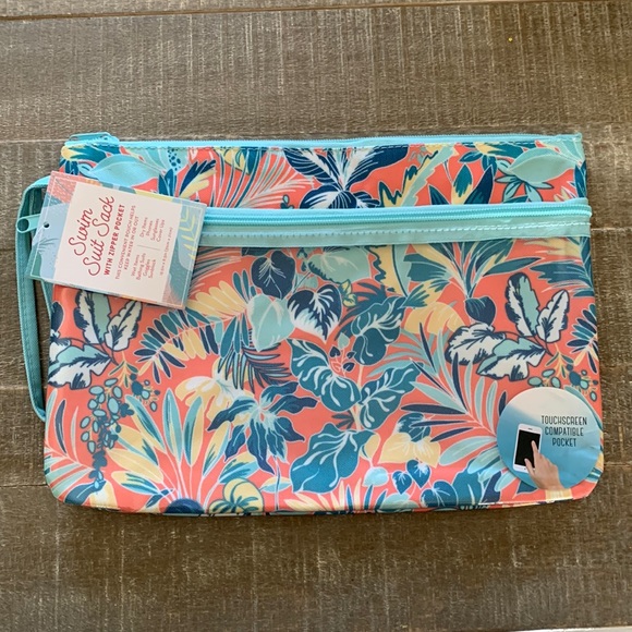 morgan home fashions | Bags | Isla Multi Bright Swimsuit Sack With Zipper Pocket | Poshmark